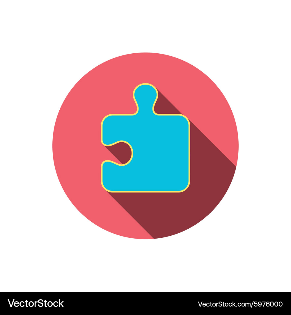 Puzzle icon jigsaw logical game sign Royalty Free Vector