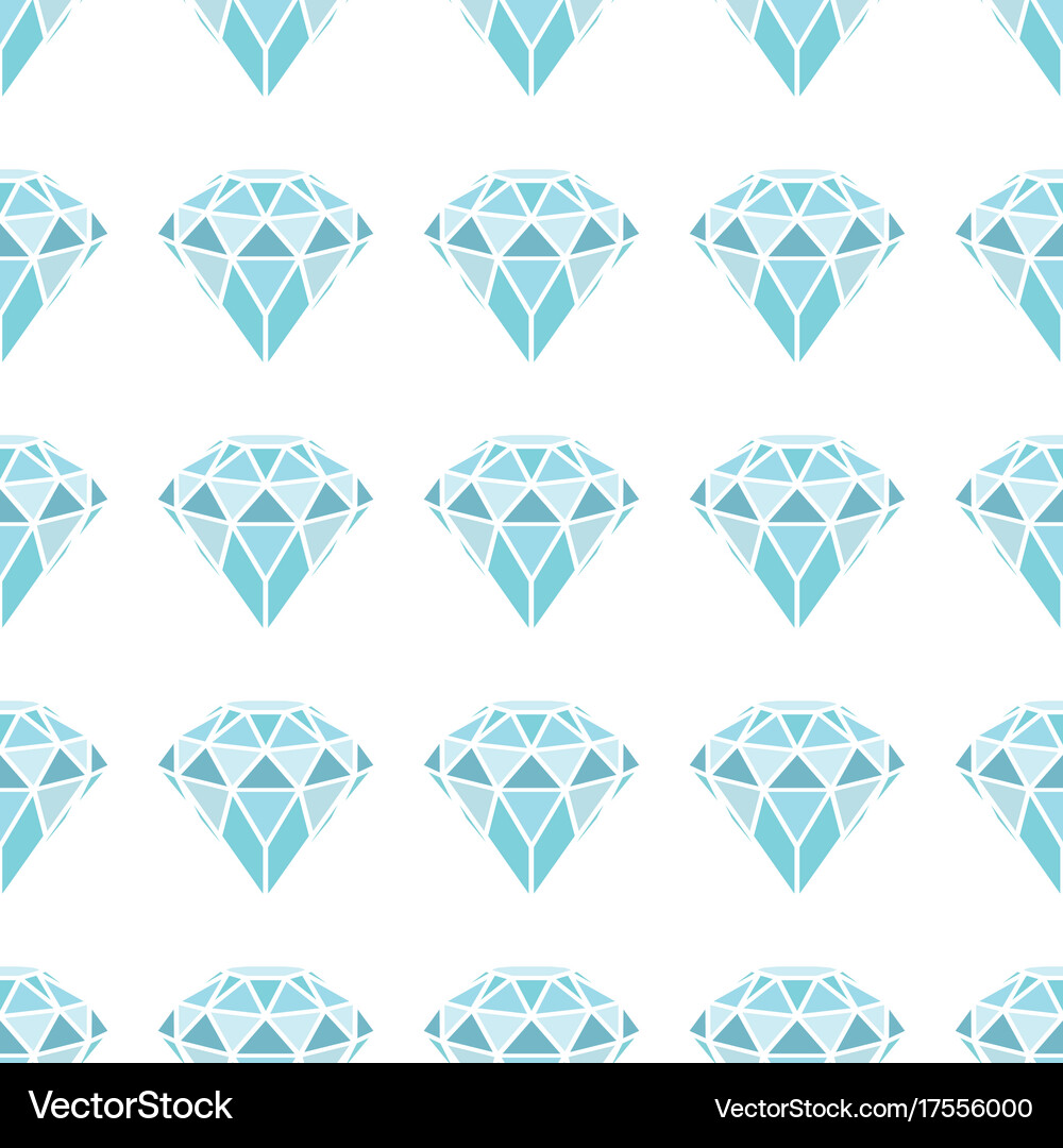 Seamless pattern of geometric blue diamonds Vector Image