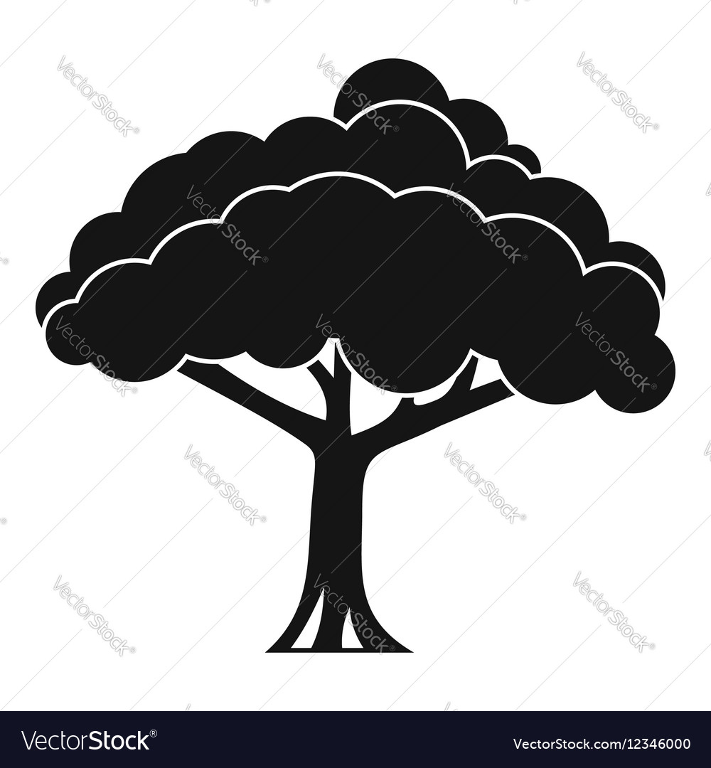 Tree icon simple style Royalty Free Vector Image
