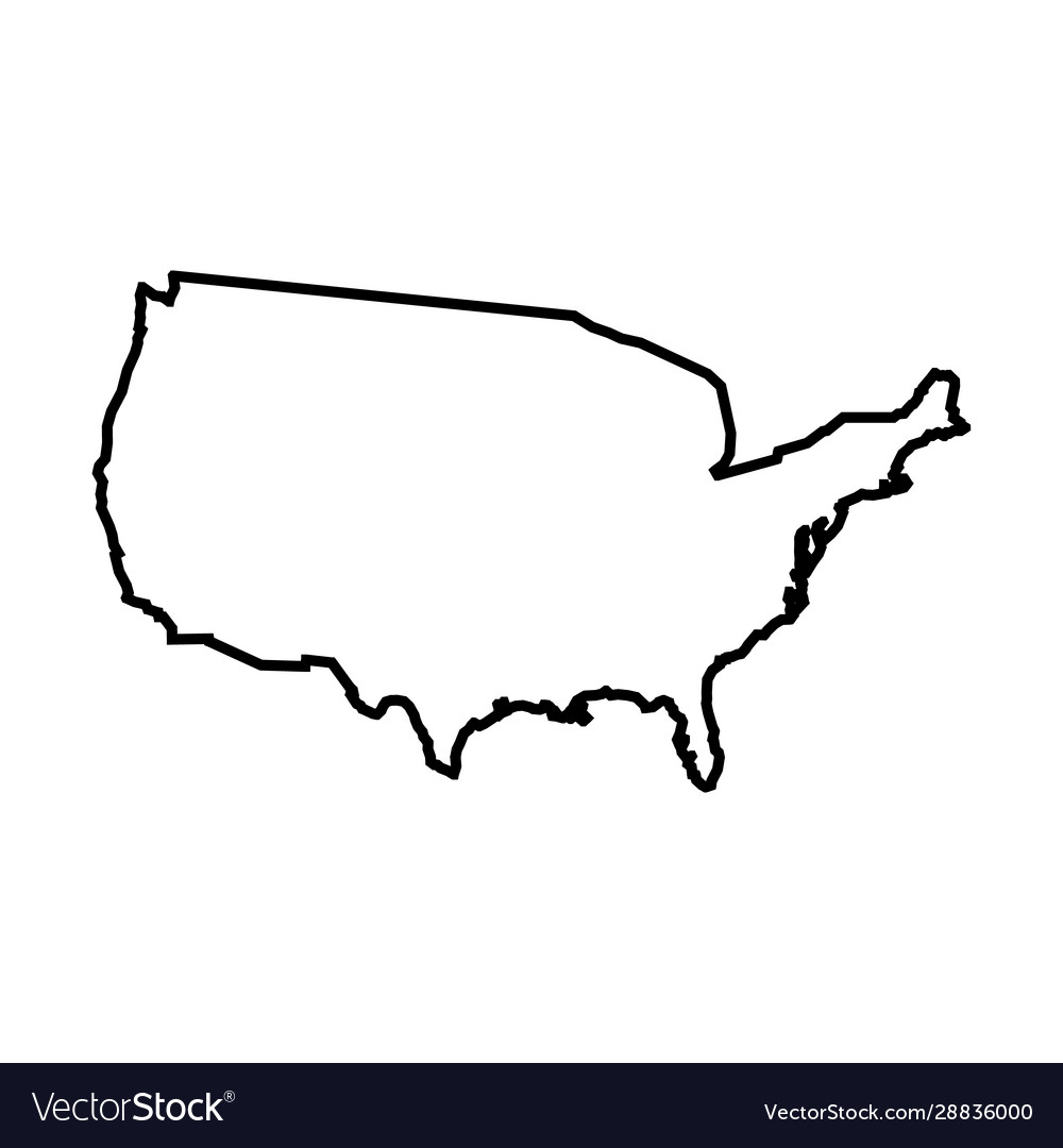 United states america map states Royalty Free Vector Image