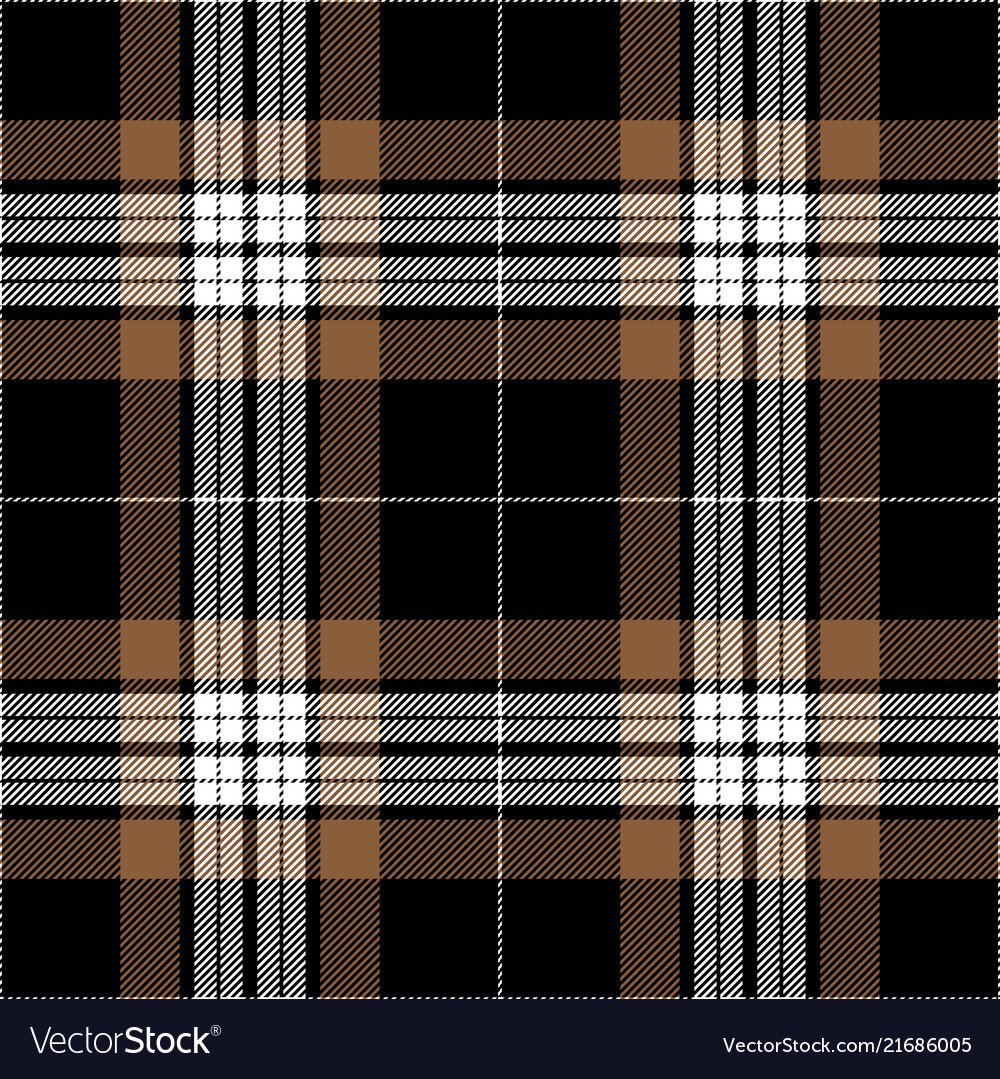 Black and brown tartan plaid seamless pattern Vector Image