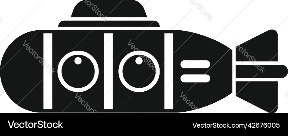 Cute bathyscaphe icon simple sea ship Royalty Free Vector