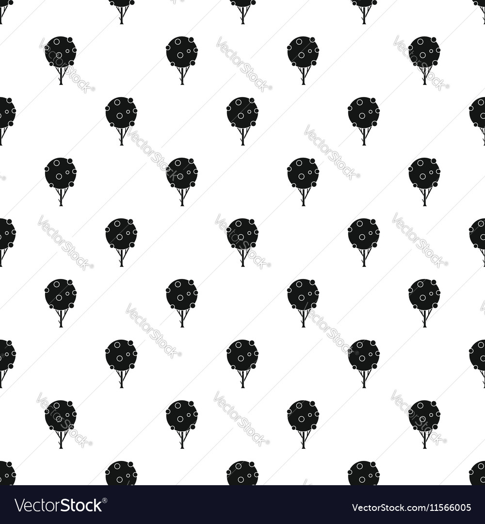 Fruit tree pattern simple style Royalty Free Vector Image