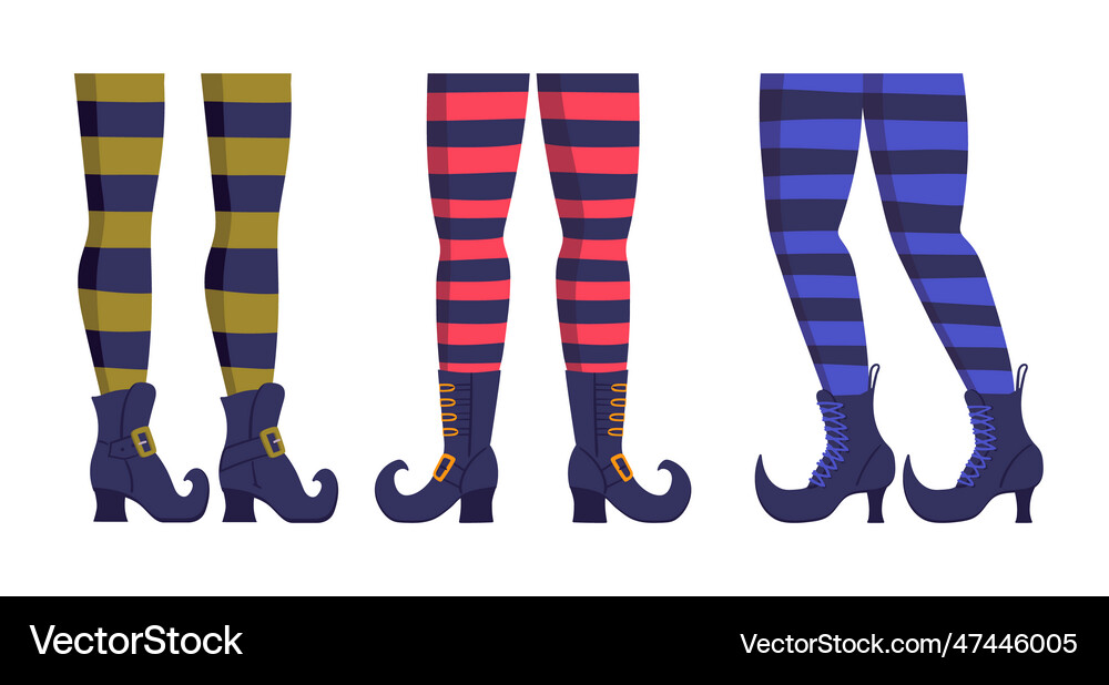 Halloween Witch Stockings Royalty Free Vector Image