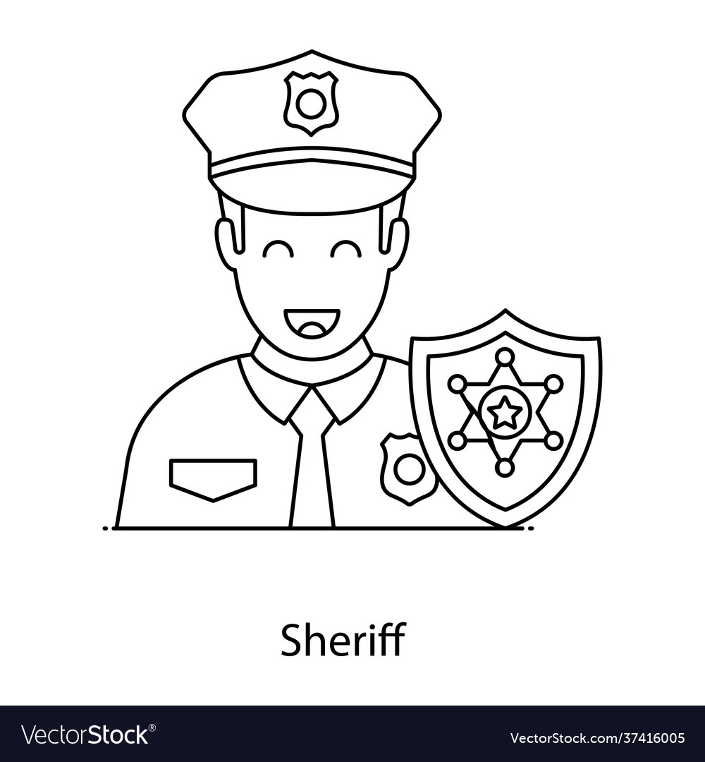Sheriff Royalty Free Vector Image - VectorStock
