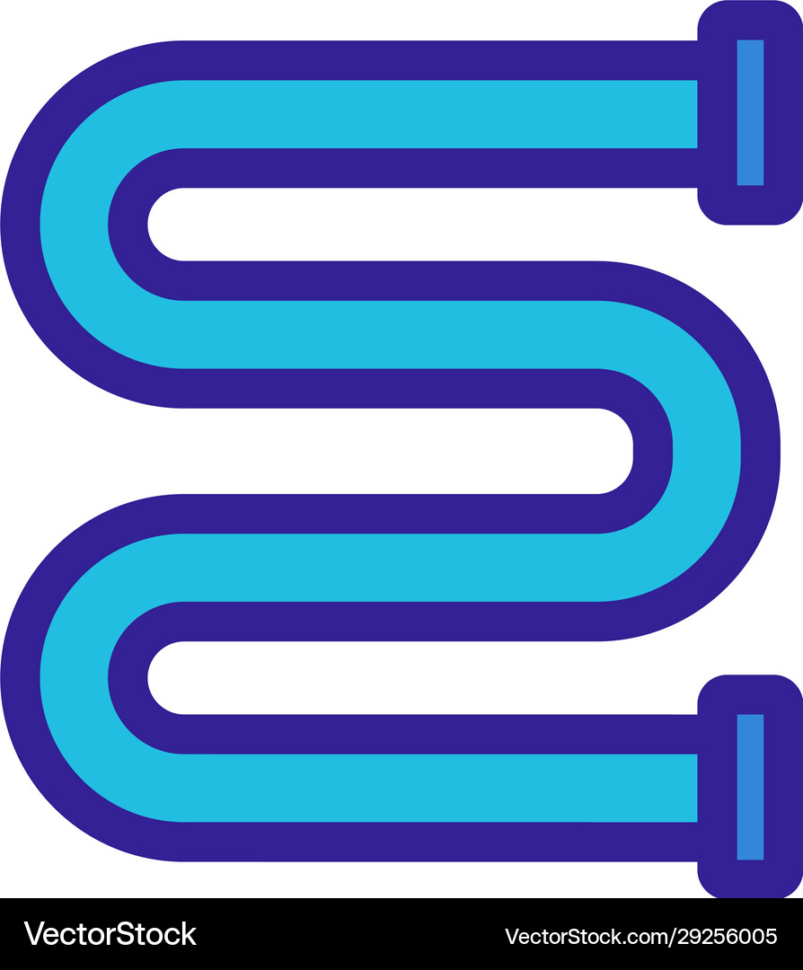 Snake in bath icon isolated contour Royalty Free Vector
