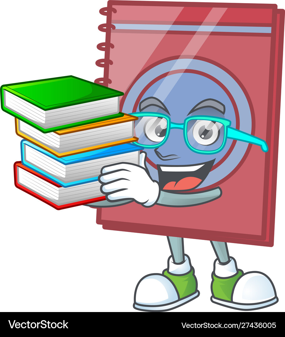 Student with book closed book isolated on white Vector Image