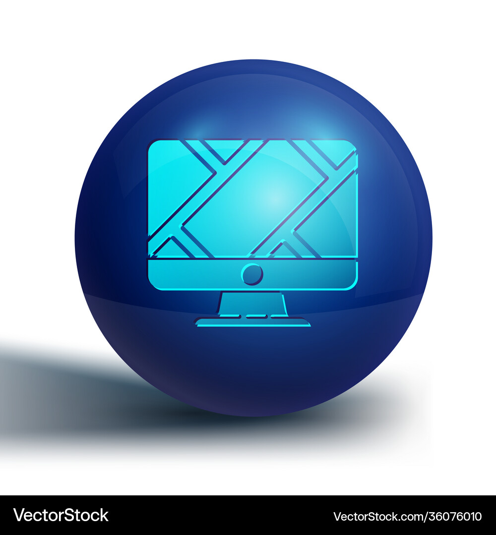 Blue computer monitor and folded map with location