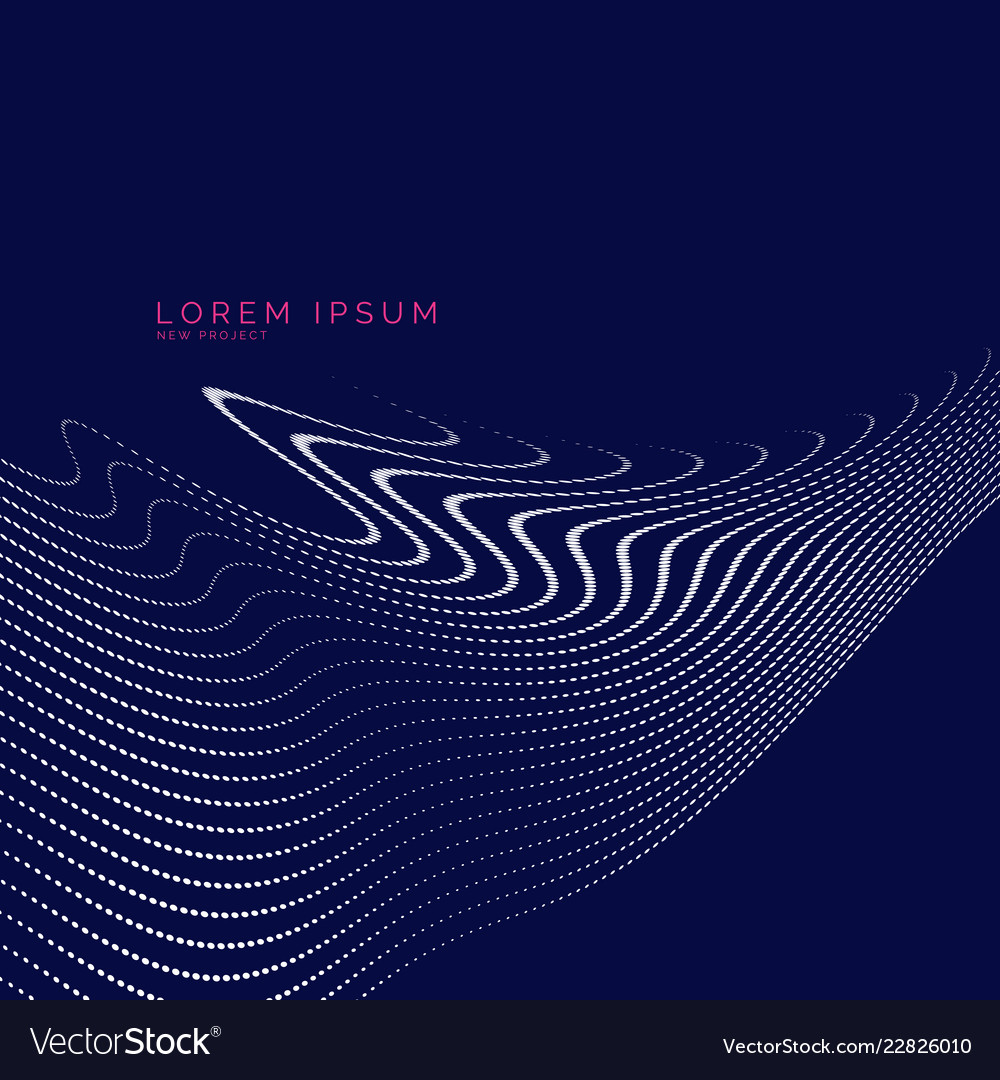 Bright abstract background with a dynamic waves Vector Image