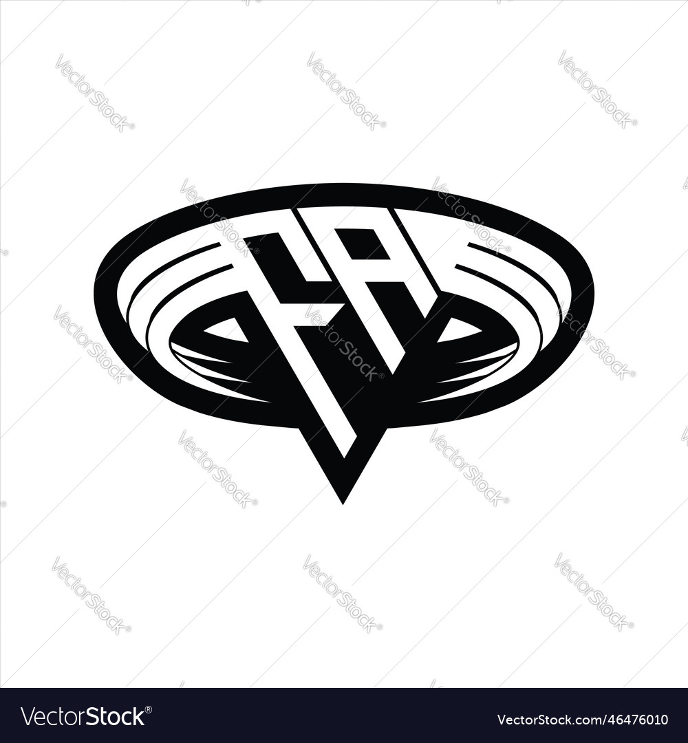 Fa logo monogram with triangle shape slice Vector Image