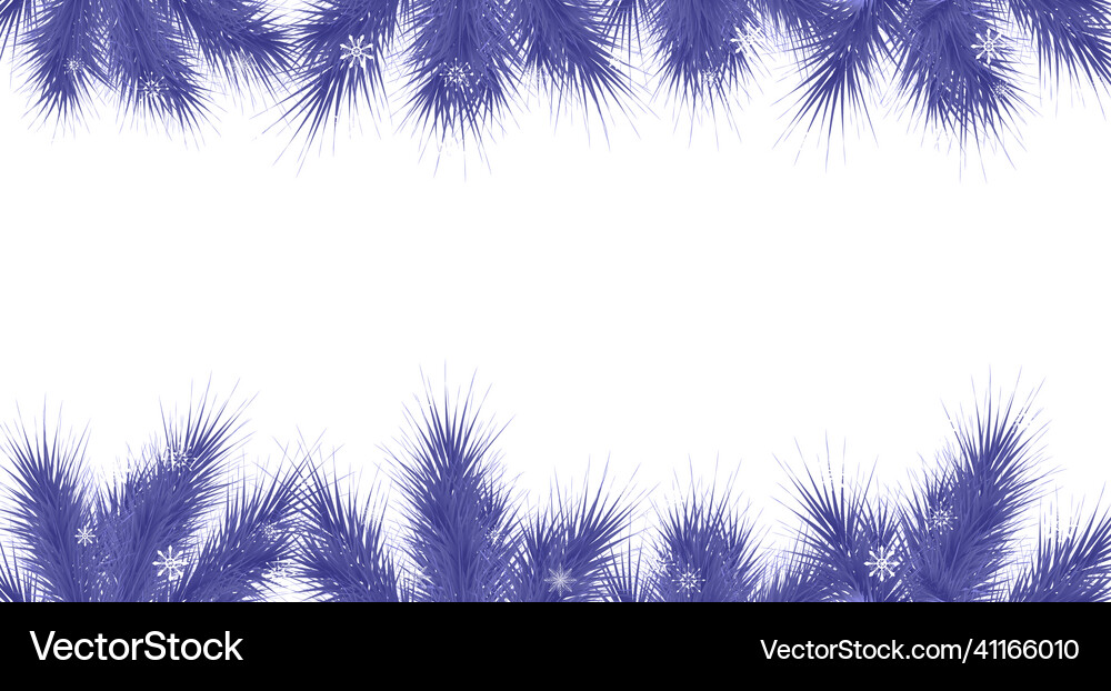 Frame with fir tree on transparent background Vector Image