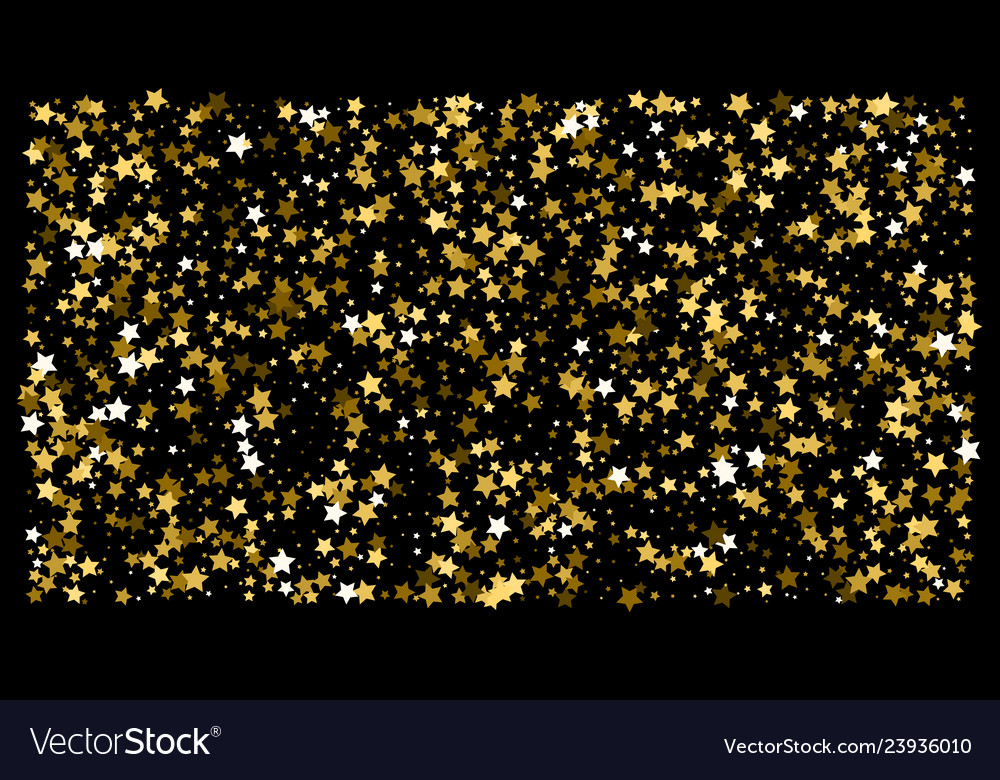 Gold stars confetti celebration Royalty Free Vector Image