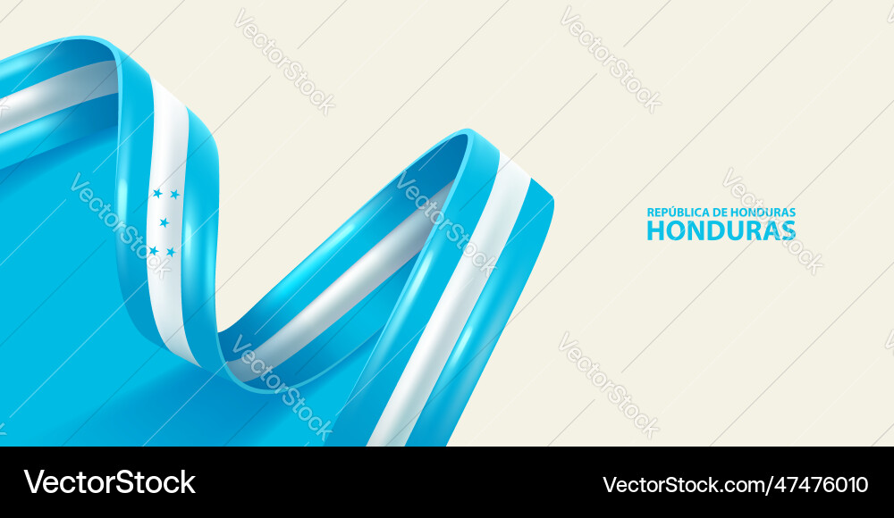 Honduras ribbon flag Royalty Free Vector Image