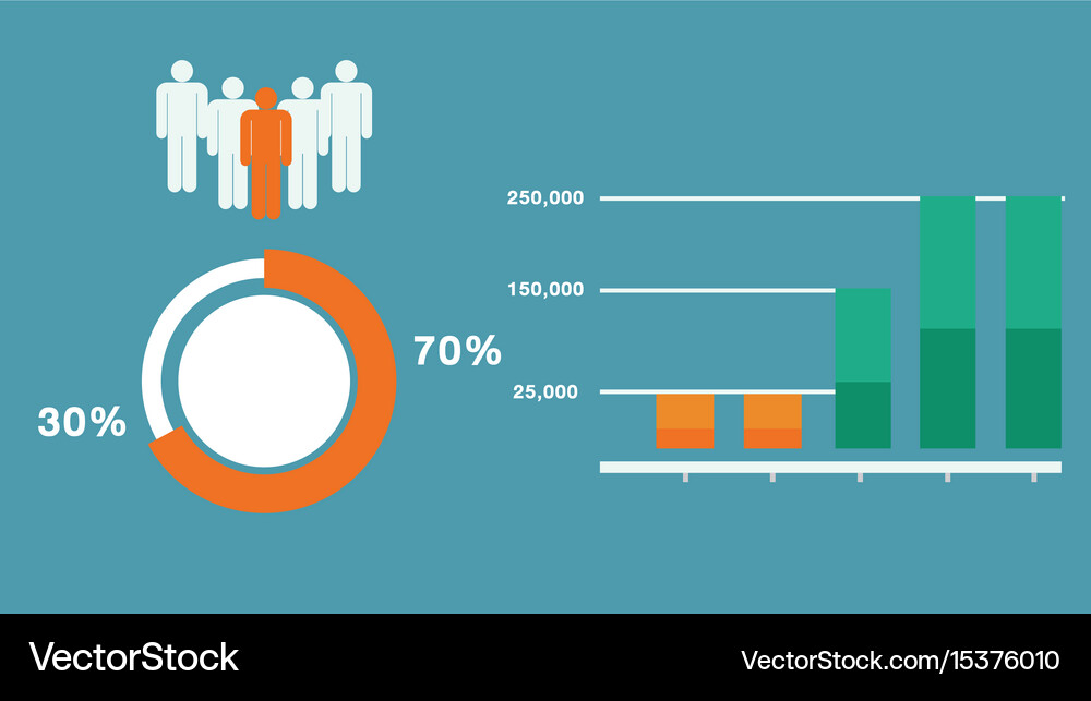 Human pictograph with graphic Royalty Free Vector Image