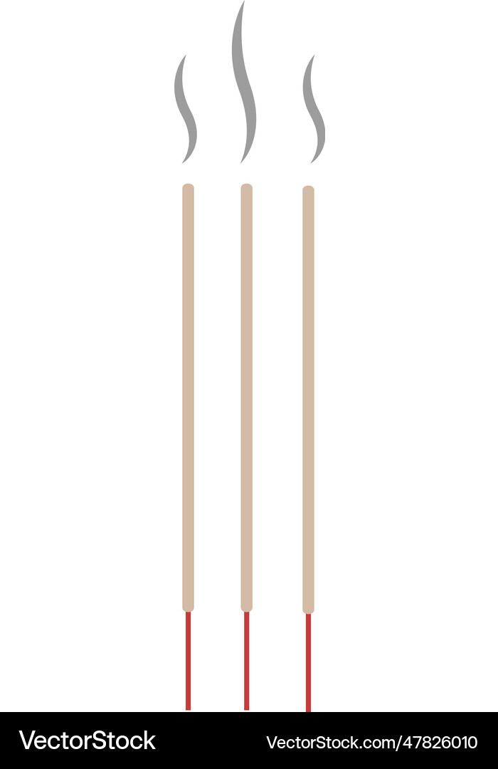 Incense sticks icon sign flat style Royalty Free Vector