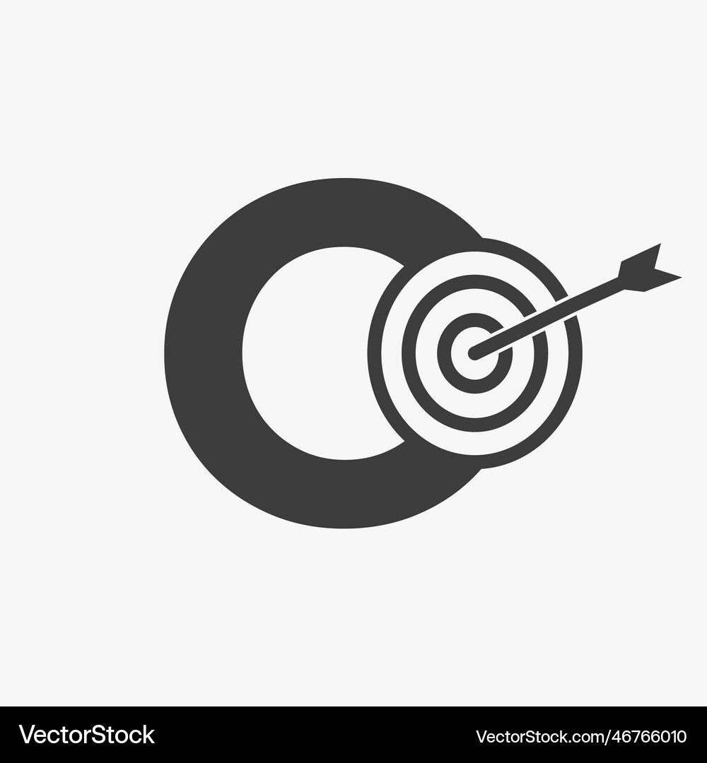 Initial letter o success logo combine with bow Vector Image