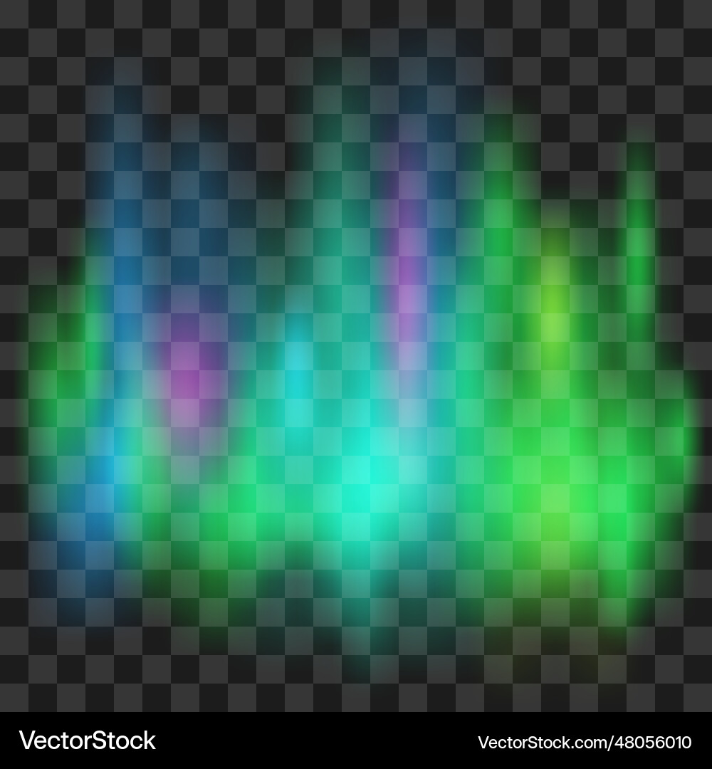 Northern lights isolated on transparent background