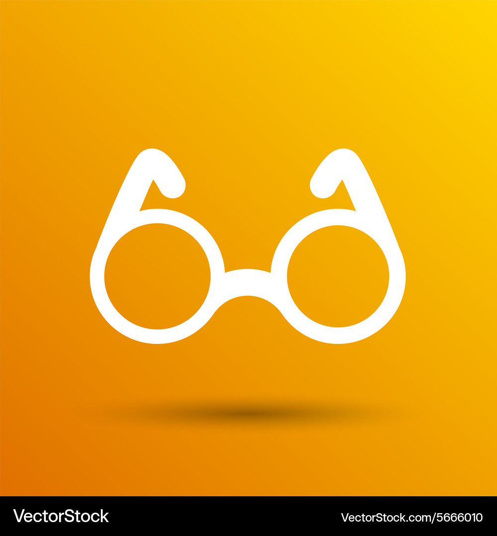 Round glasses icon symbol vision specs Royalty Free Vector