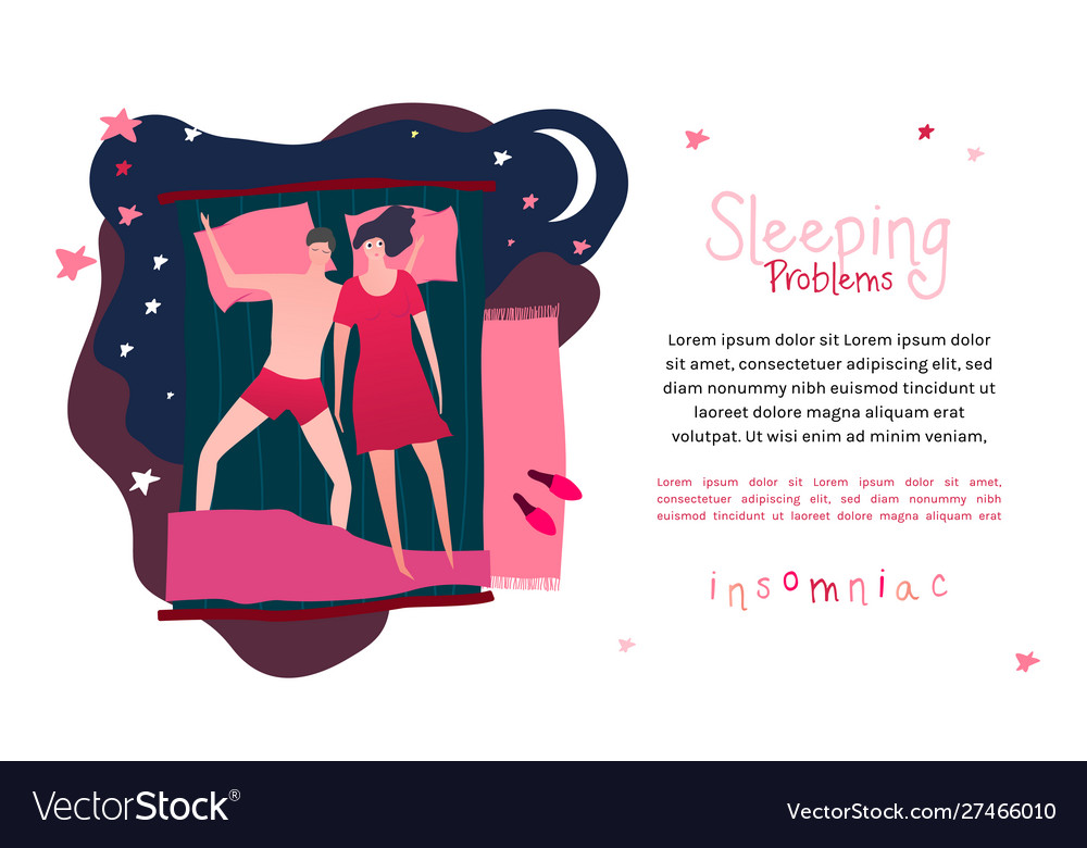 Sleeping problems image Royalty Free Vector Image