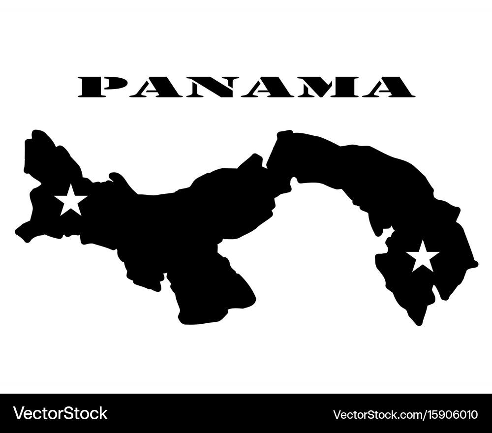 Symbol of panama map Royalty Free Vector Image