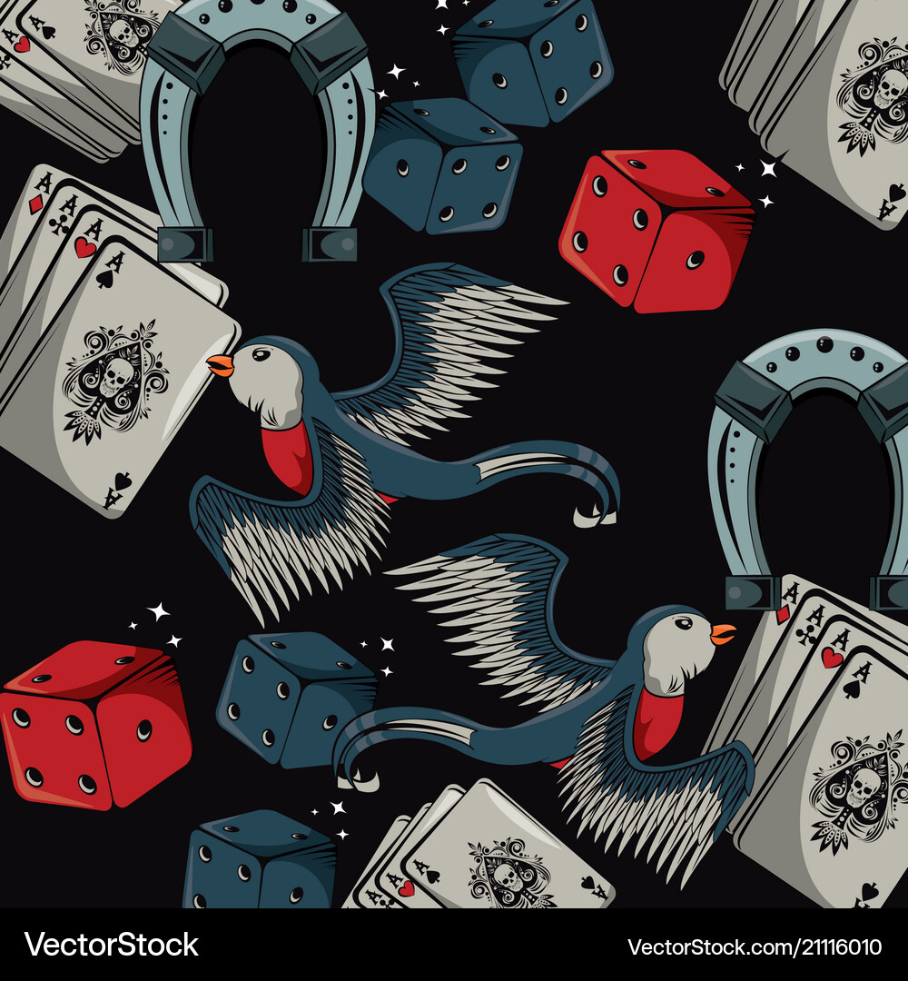Tattoo old school background Royalty Free Vector Image
