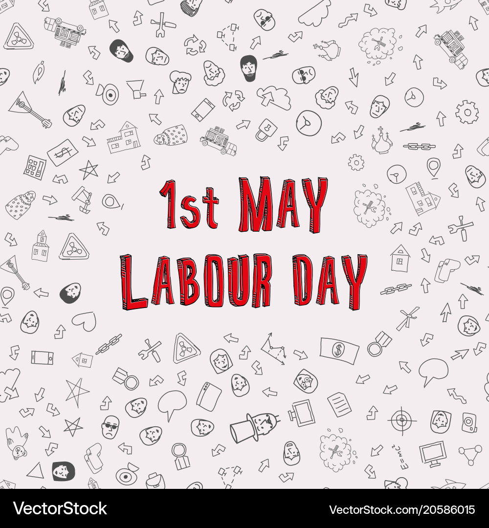 1st may - labour day poster Royalty Free Vector Image