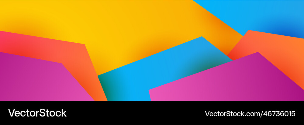 Abstract colorful polygon banner design template Vector Image