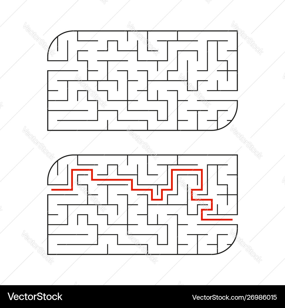 Abstract labyrinth game for kids puzzle Royalty Free Vector