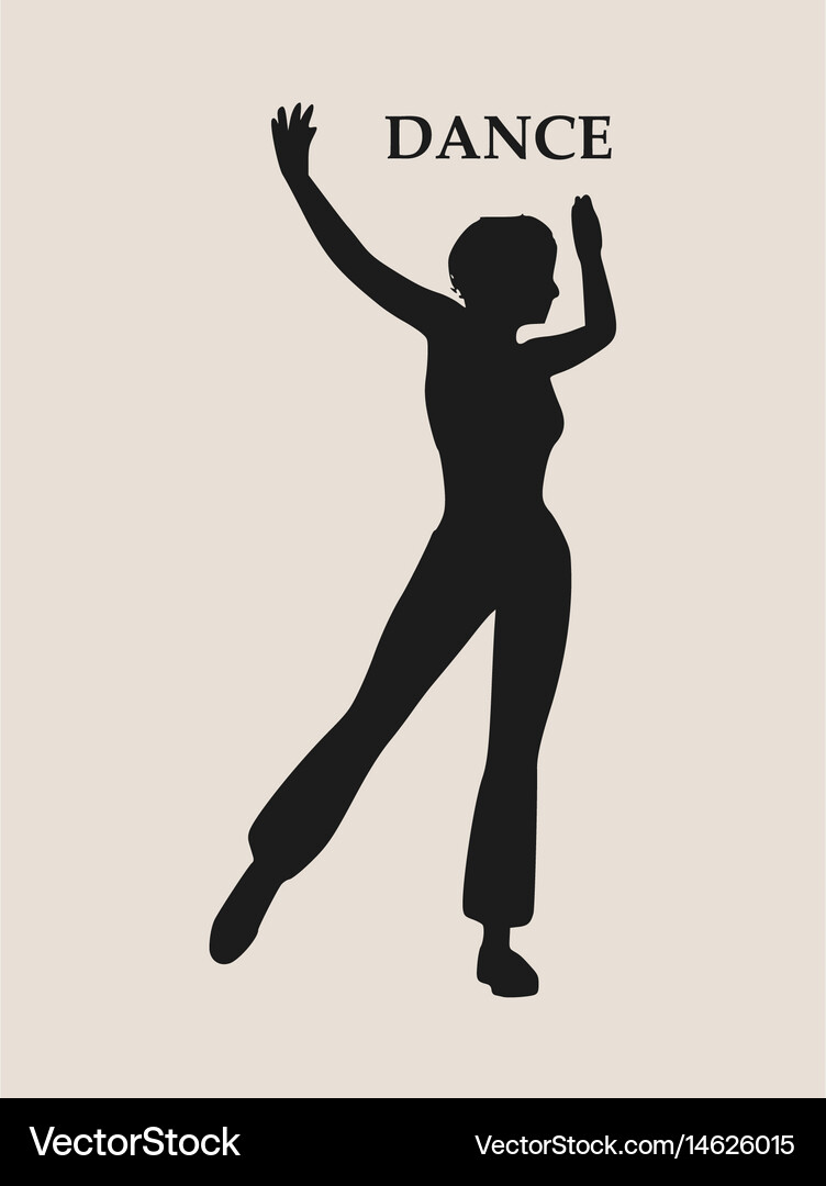 Abstract women in dancing pose Royalty Free Vector Image