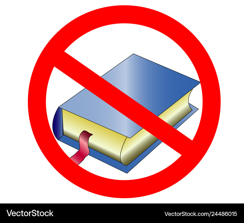 Dont read book sign icon open symbol red Vector Image