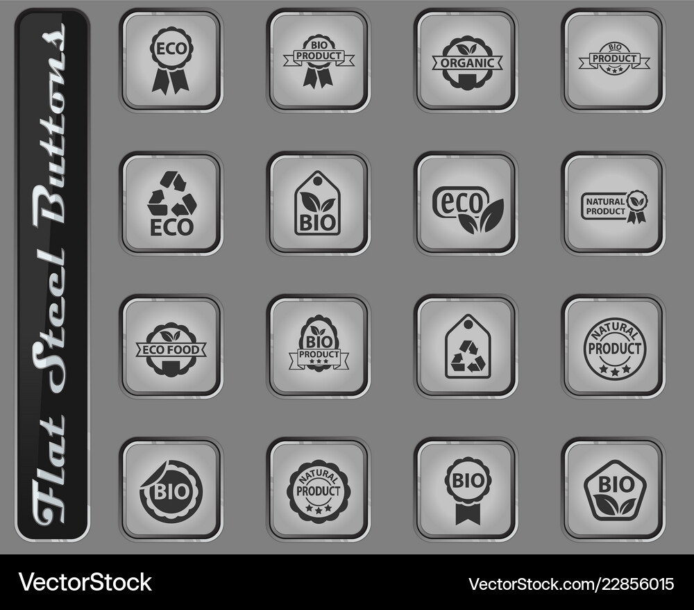 Eco label icon set Royalty Free Vector Image - VectorStock