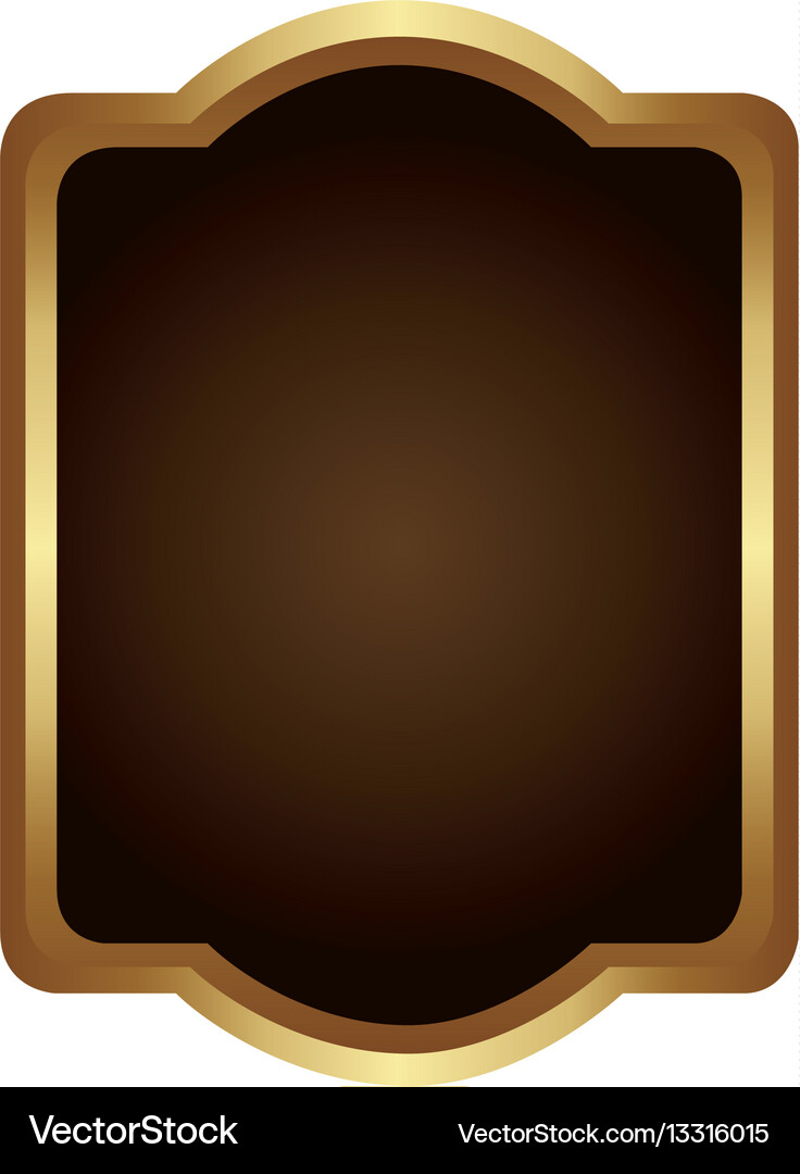 Golden border with decorative heraldic rounded Vector Image