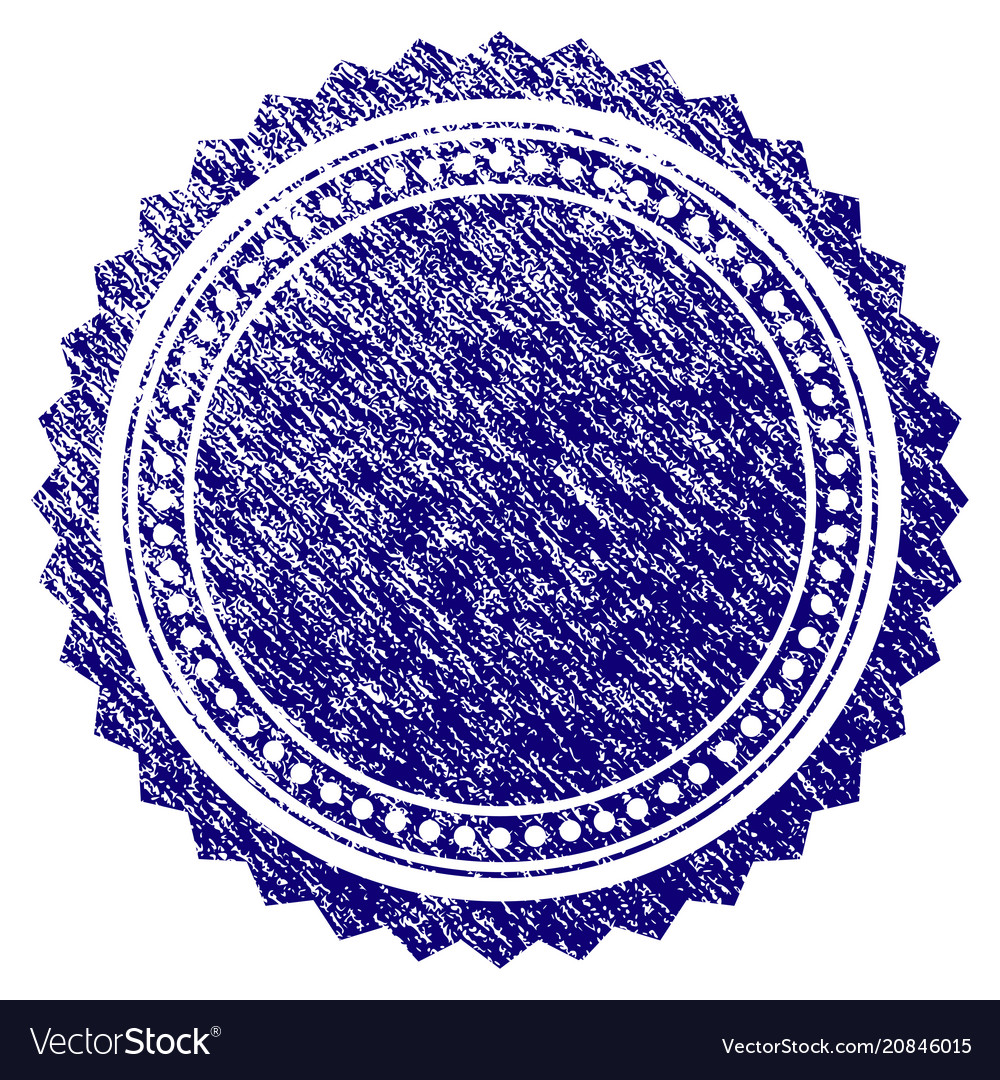 Grunge textured round rosette seal Royalty Free Vector Image