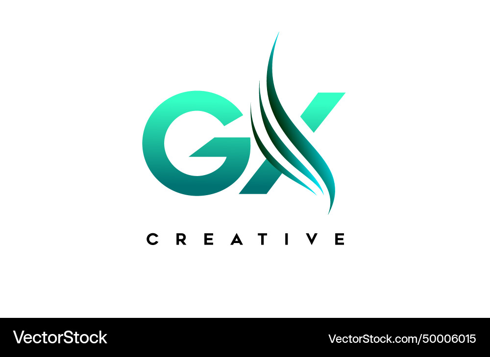 Gx alphabet letter logo design idea concept Vector Image