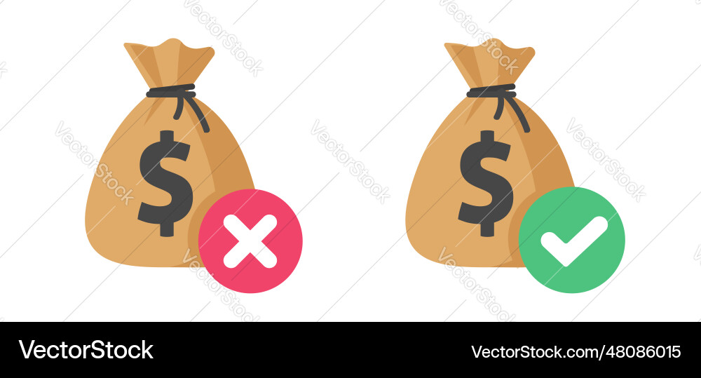 Money transfer transaction payment cancel icon Vector Image