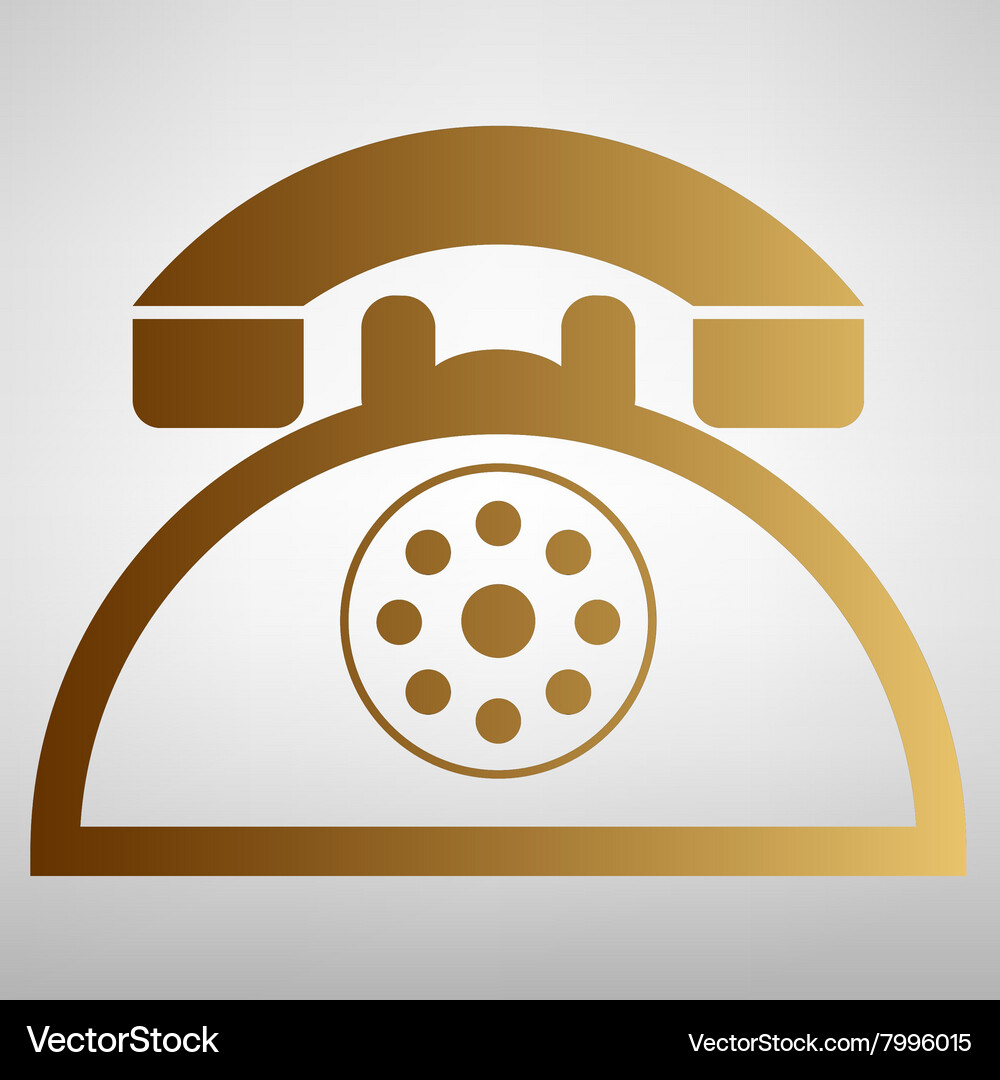Retro telephone sign Royalty Free Vector Image