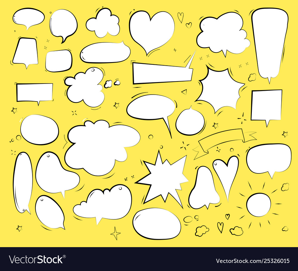 Set speech bubbles Royalty Free Vector Image - VectorStock