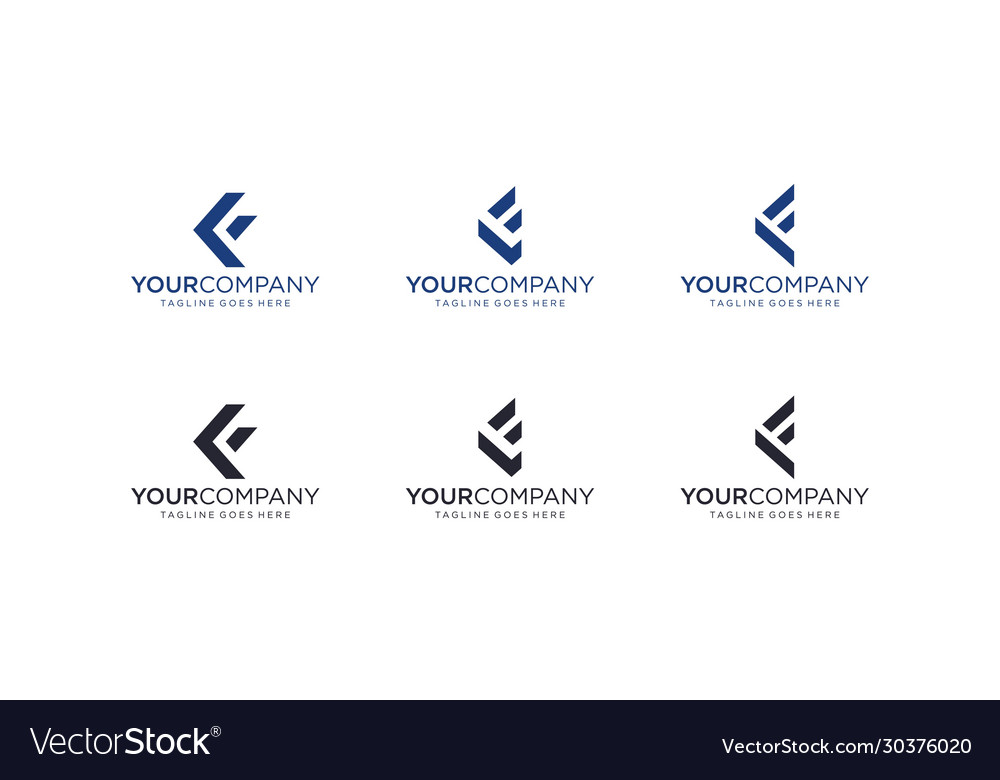 Creative icon for f letter Royalty Free Vector Image