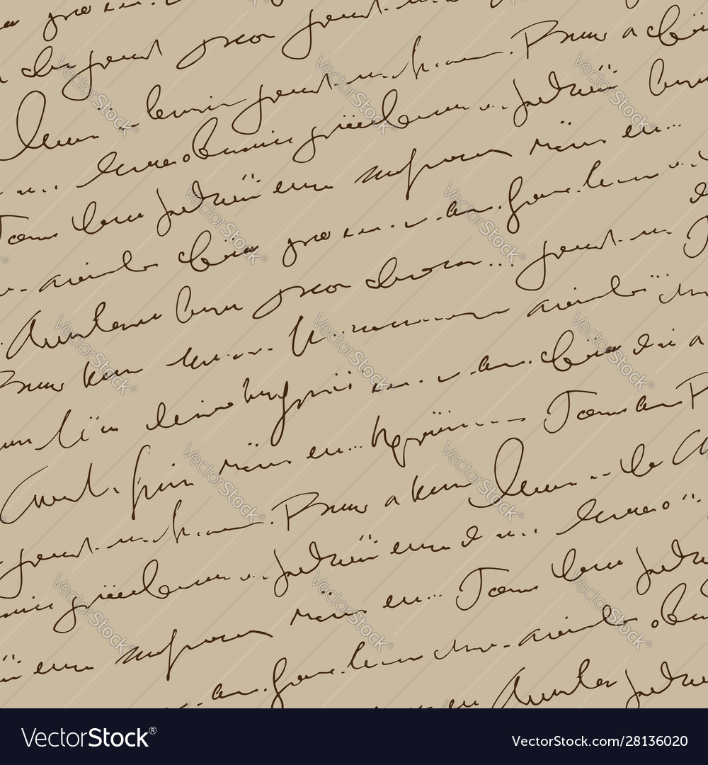 Handwritten abstract text seamless pattern Vector Image Handwritten abstract text seamless pattern Vector Image