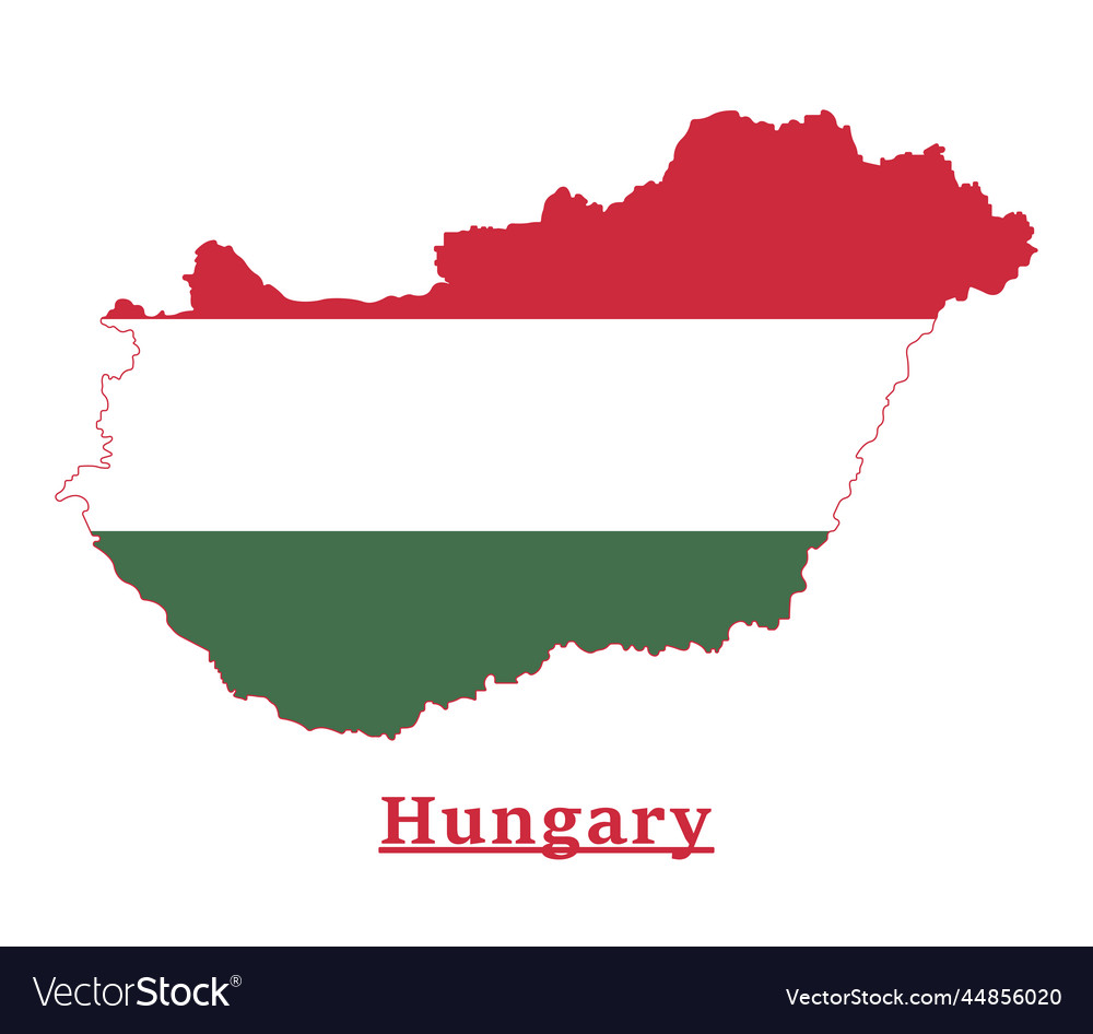 Hungary national flag map design Royalty Free Vector Image Hungary national flag map design Royalty Free Vector Image