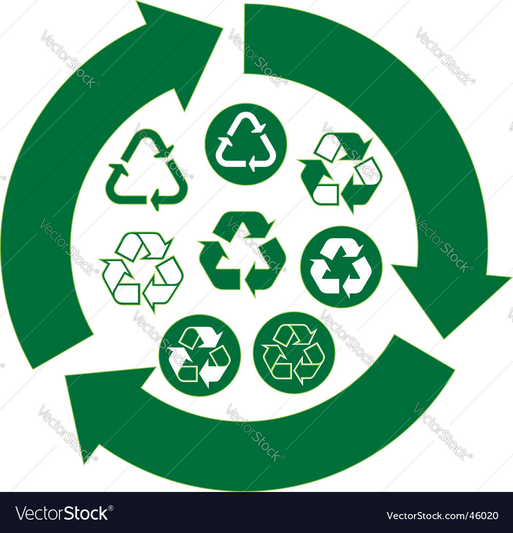 Recycle icons Royalty Free Vector Image - VectorStock