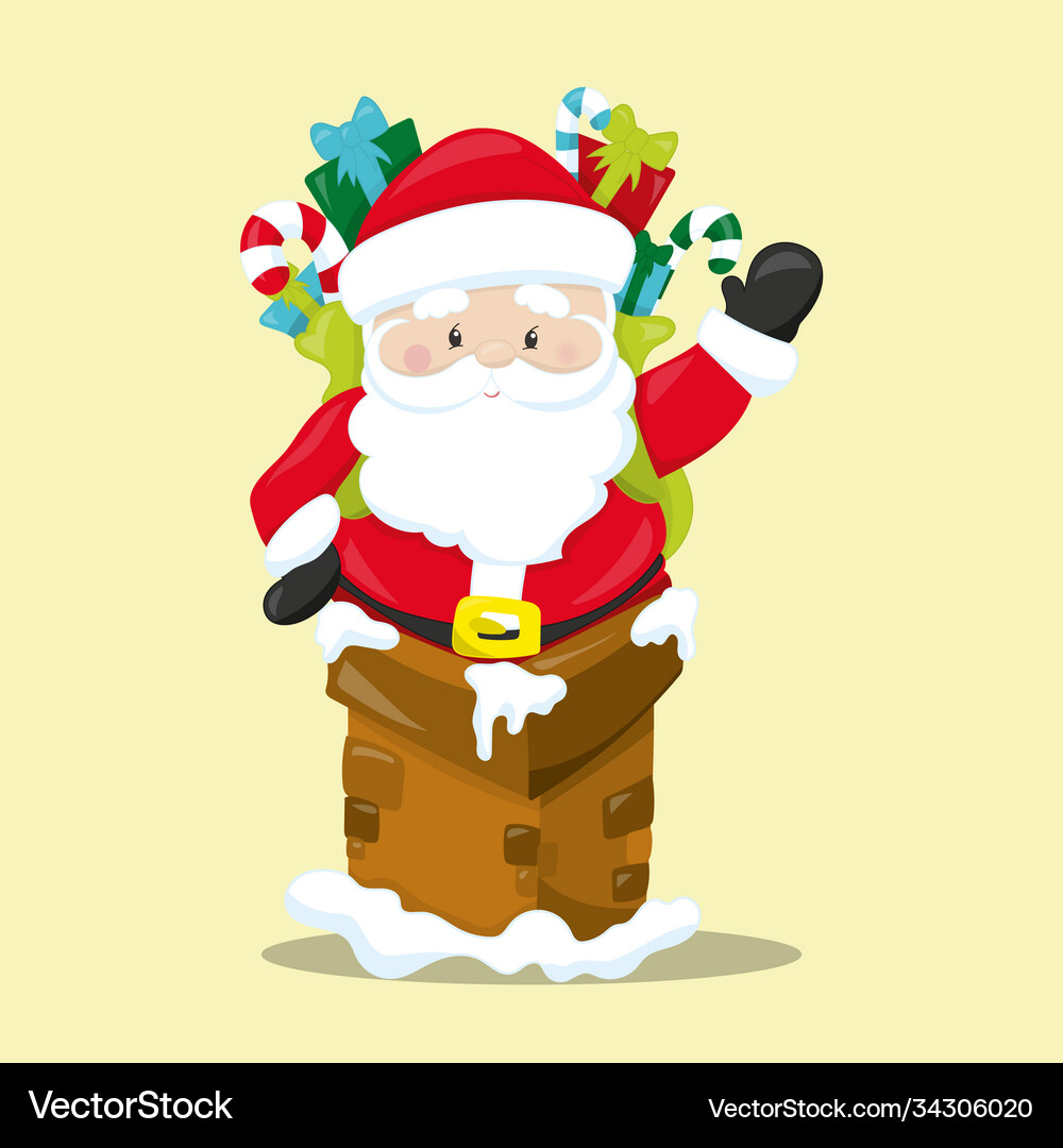 Santa claus waving 02 Royalty Free Vector Image
