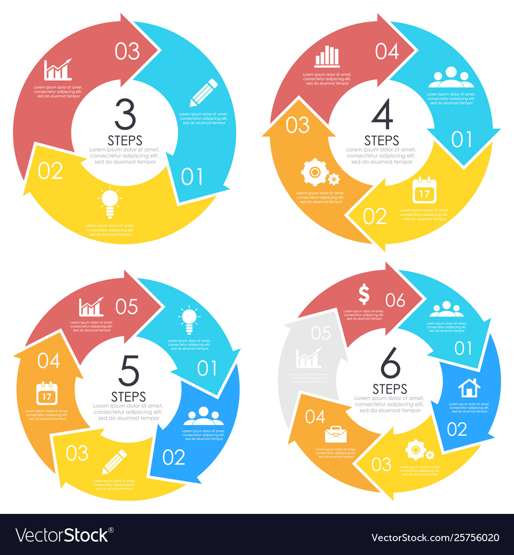 Set template for circle diagram Royalty Free Vector Image