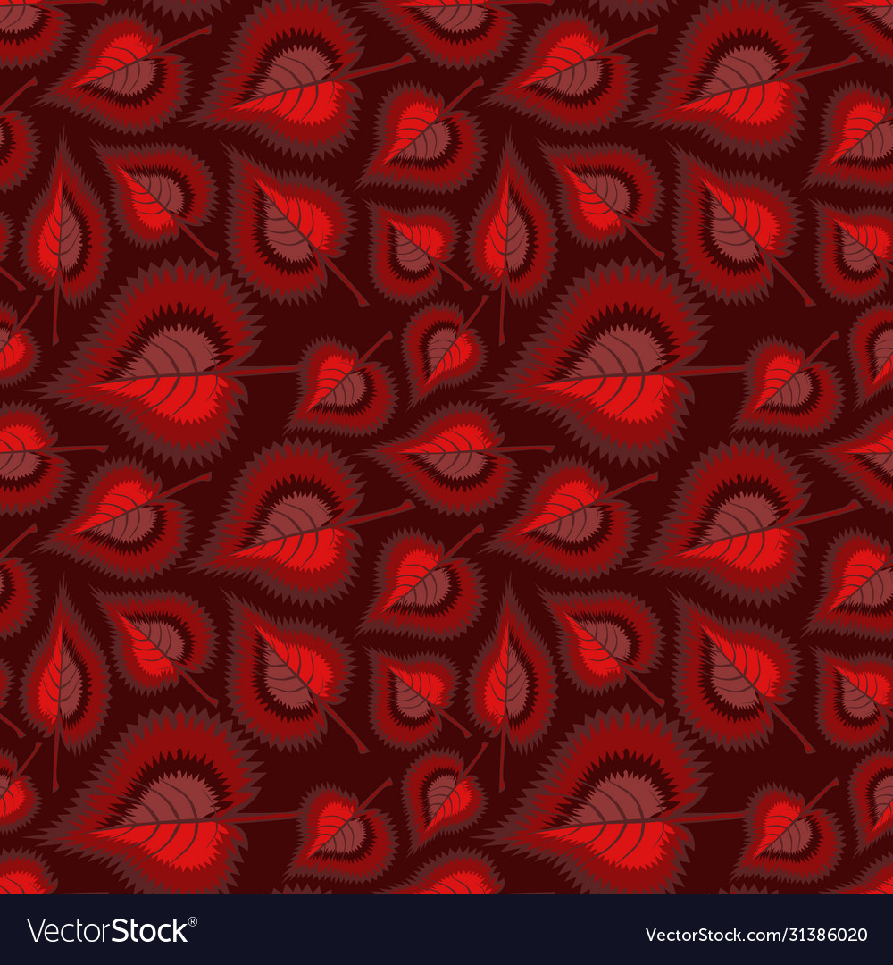 Square seamless pattern leaf pattern background Vector Image