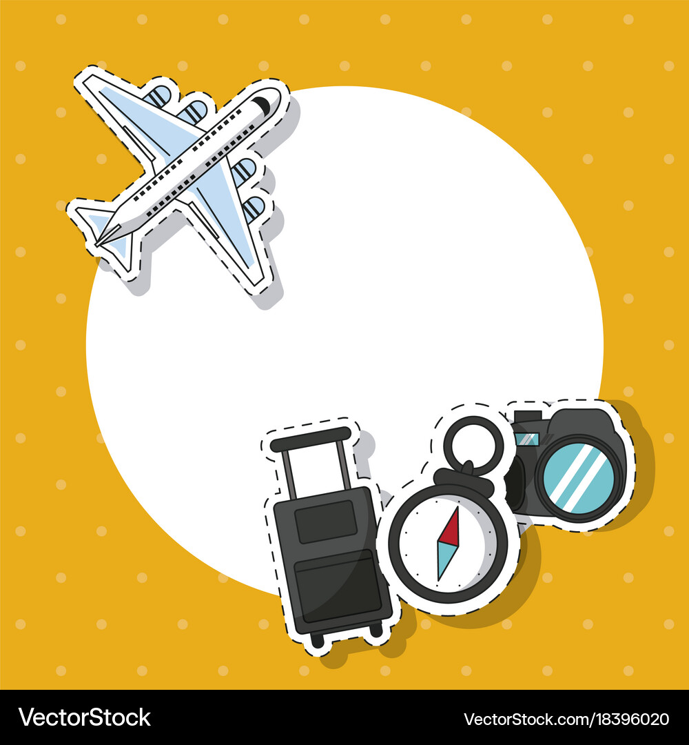 Travel Vector Circle Frame