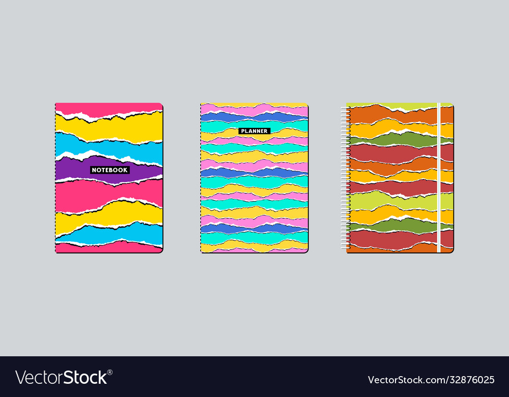 Artistic notebook covers design Royalty Free Vector Image