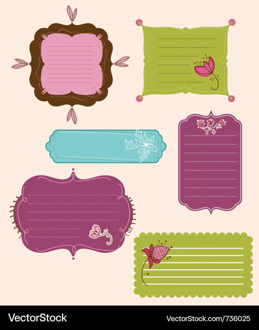 Collection of design retro tags Royalty Free Vector Image