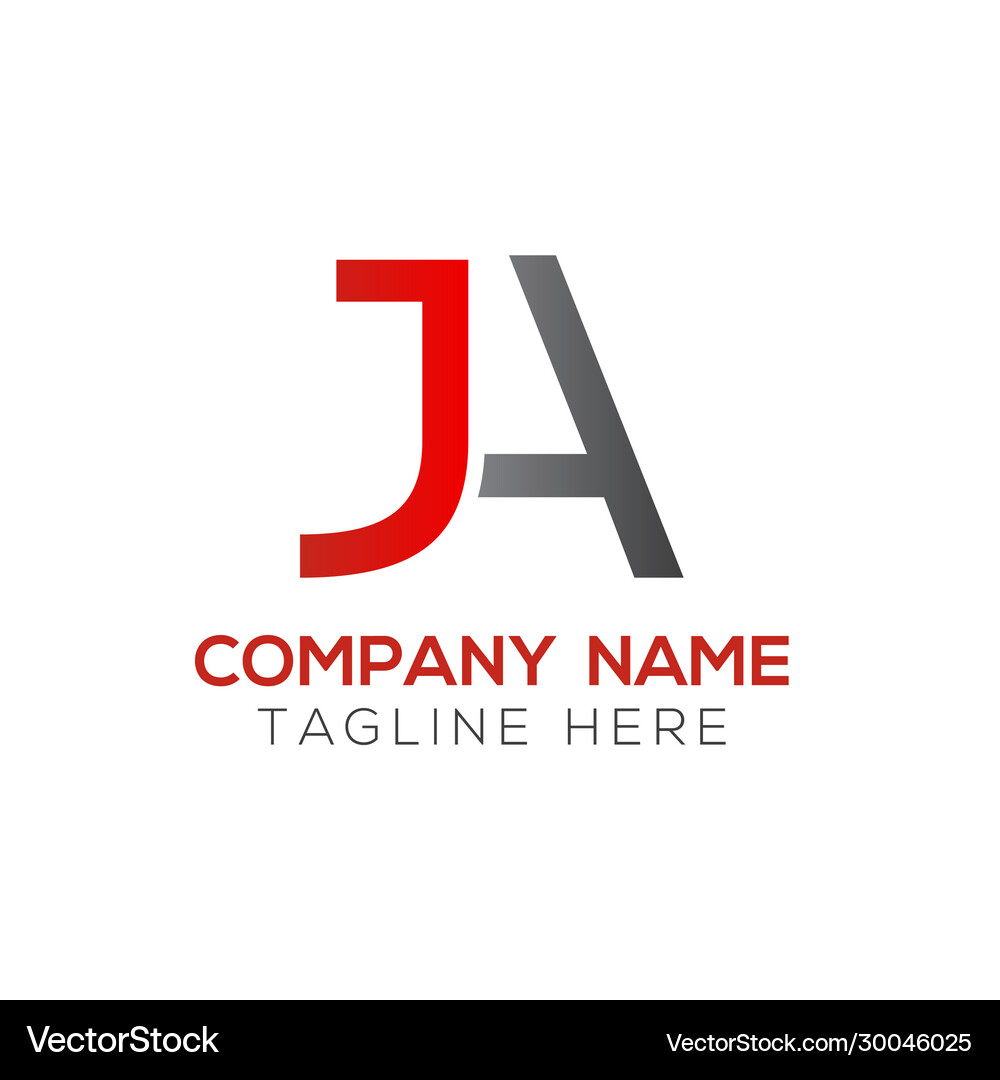 Creative letter ja logo design template initial Vector Image