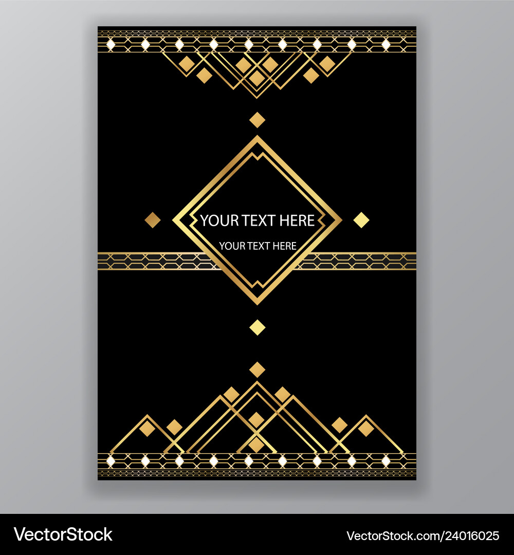 Geometric page template for web and print luxury Vector Image