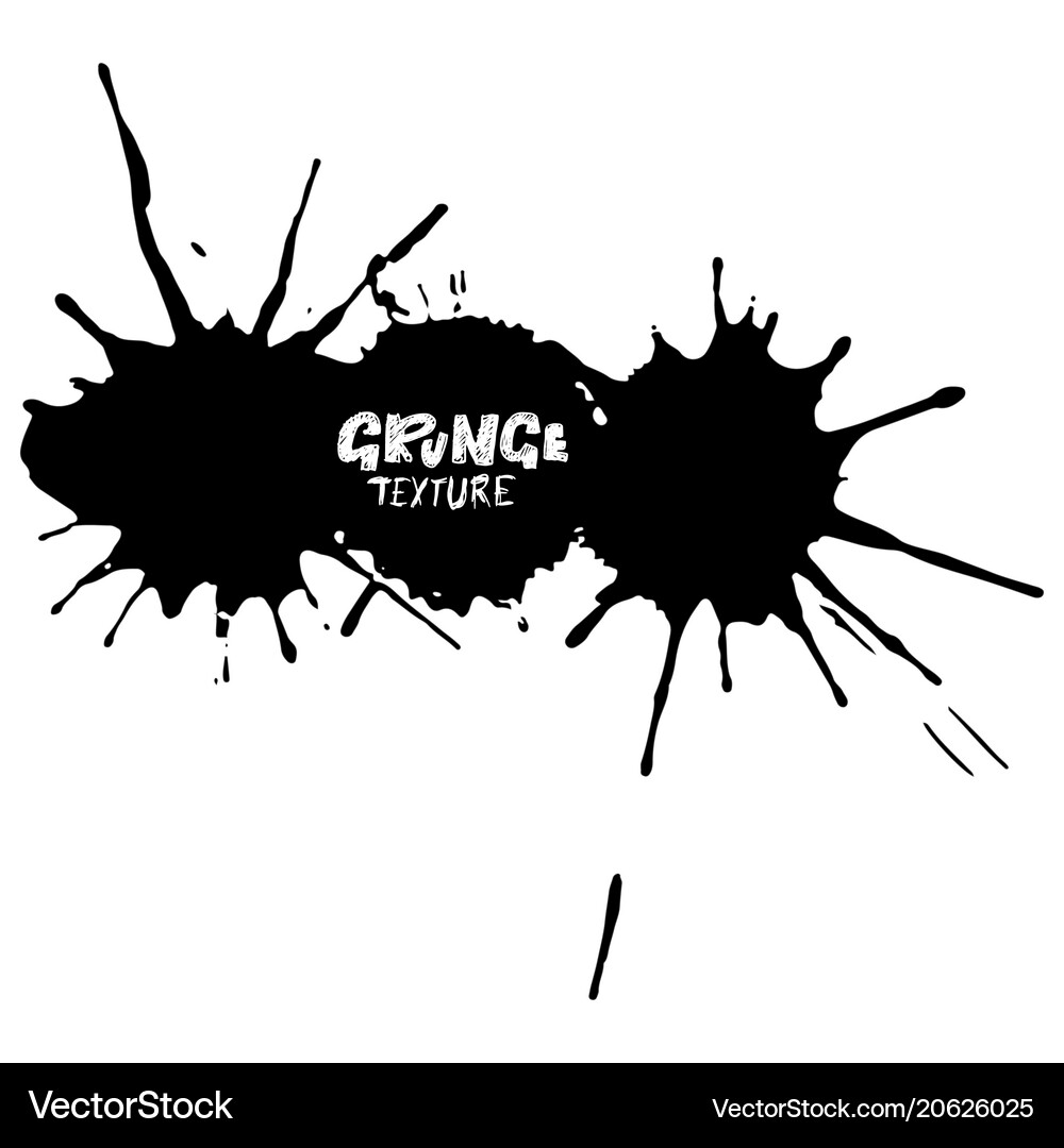 Hand drawn grunge texture abstract ink drops Vector Image
